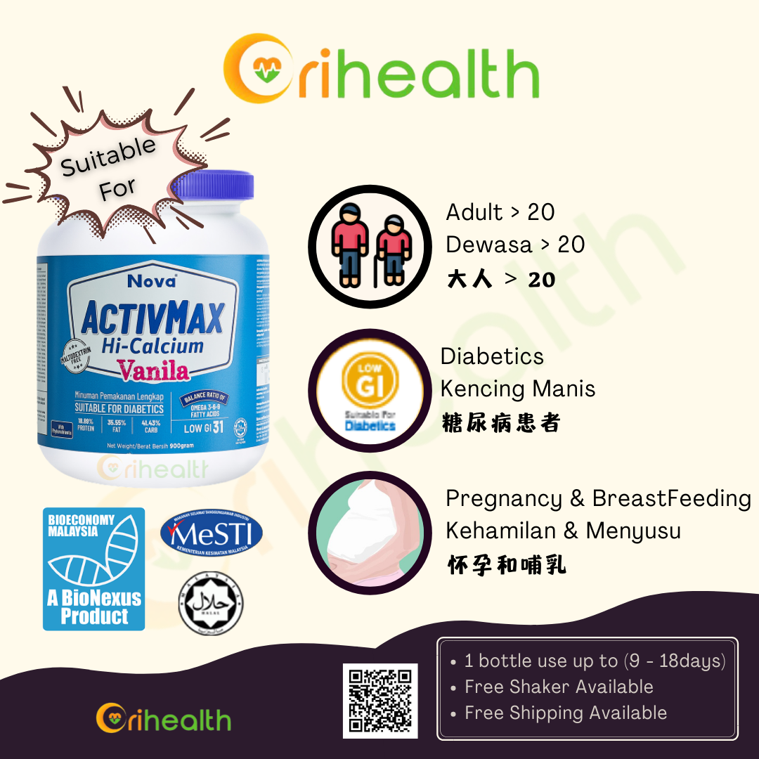 NOVA ACTIVMAX Probiotic Junior Vanila 350g – Orihealth.my
